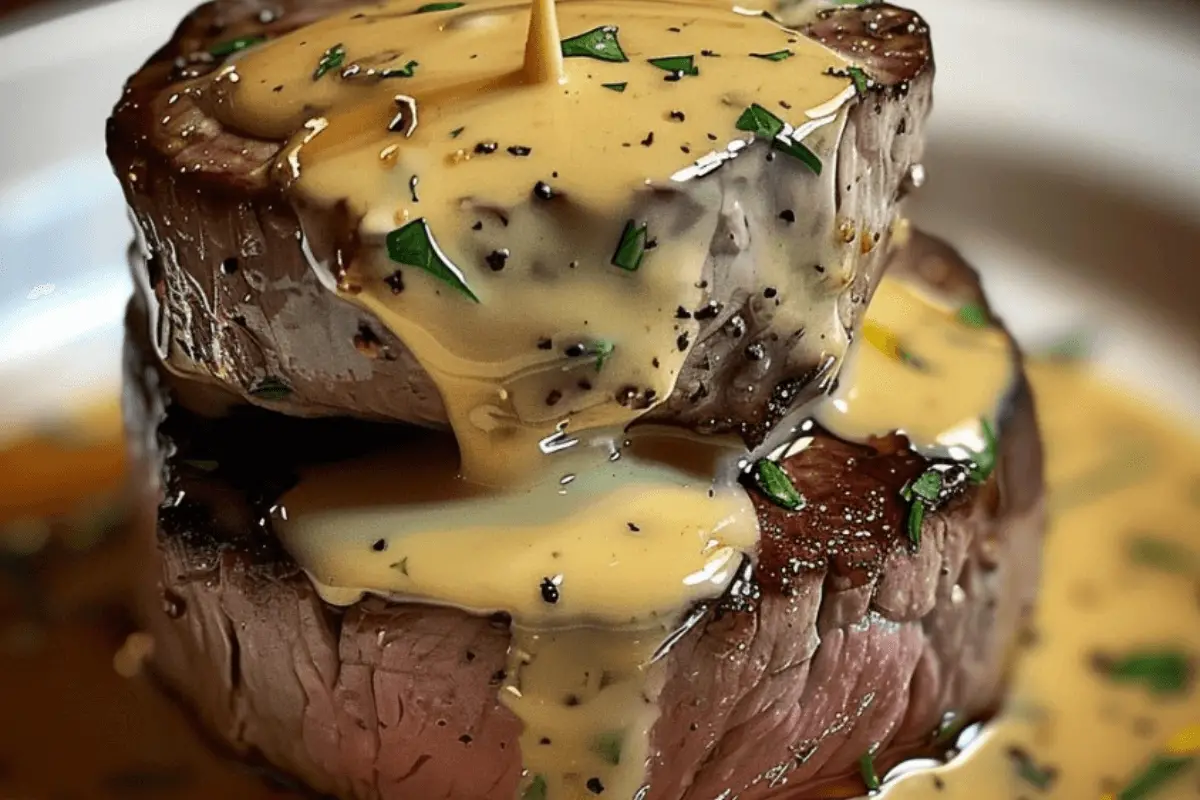 Filet Mignon with Creamy Parmesan Mustard Sauce - cookefast.com