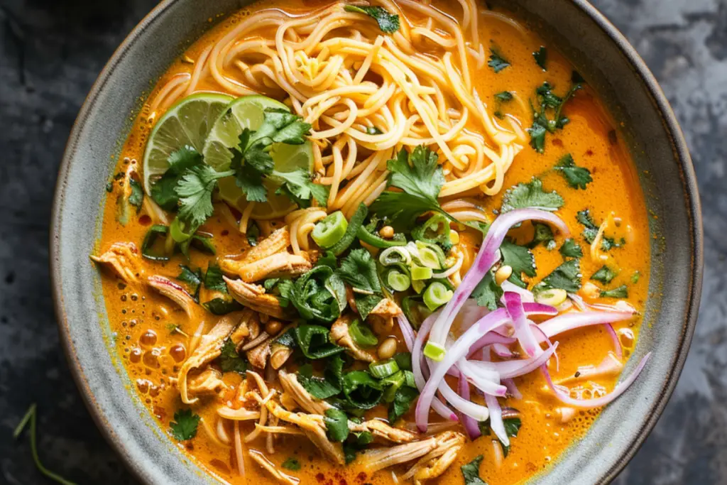Chicken Khao Soi (Thai Coconut Curry Noodle Soup) - cookefast.com