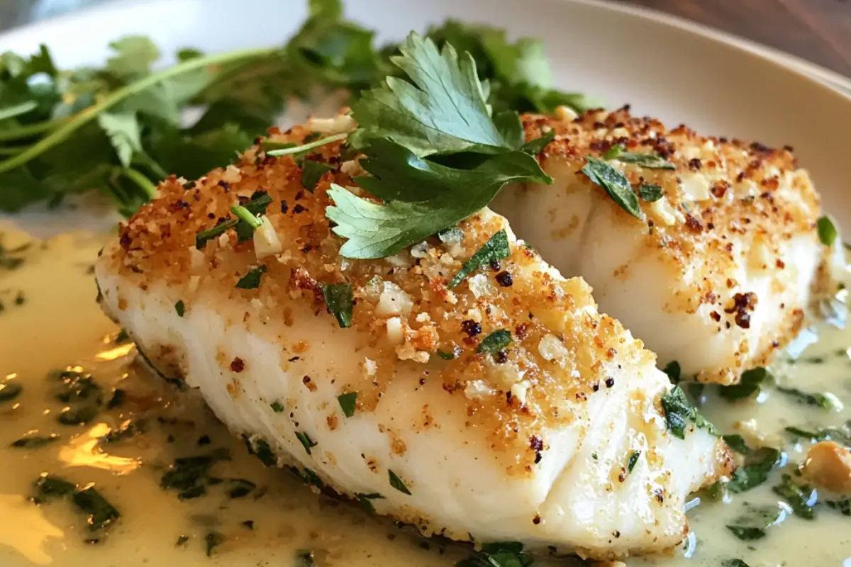 Macadamia Nut Crusted Halibut with Fresh Herbs and Coconut Sauce ...