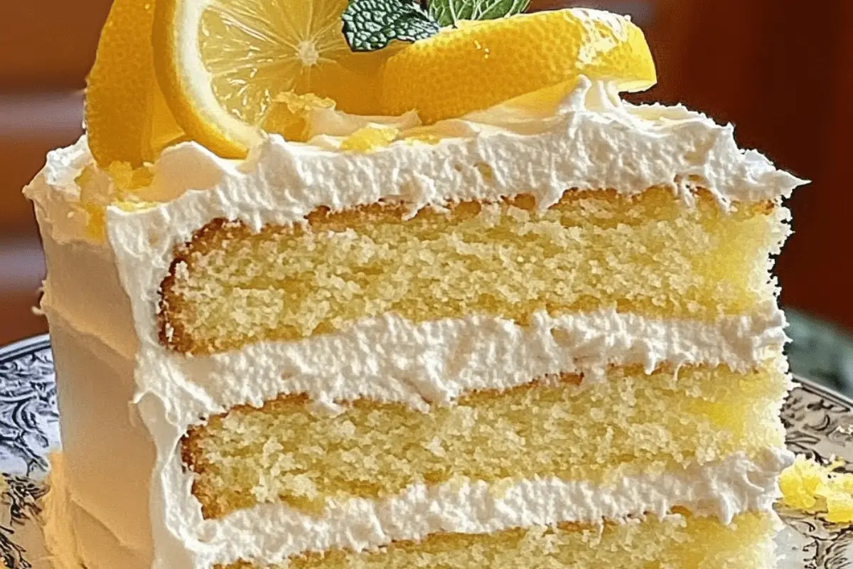 Italian Lemon Cream Cake Recipe | Tangy, and Creamy Delight