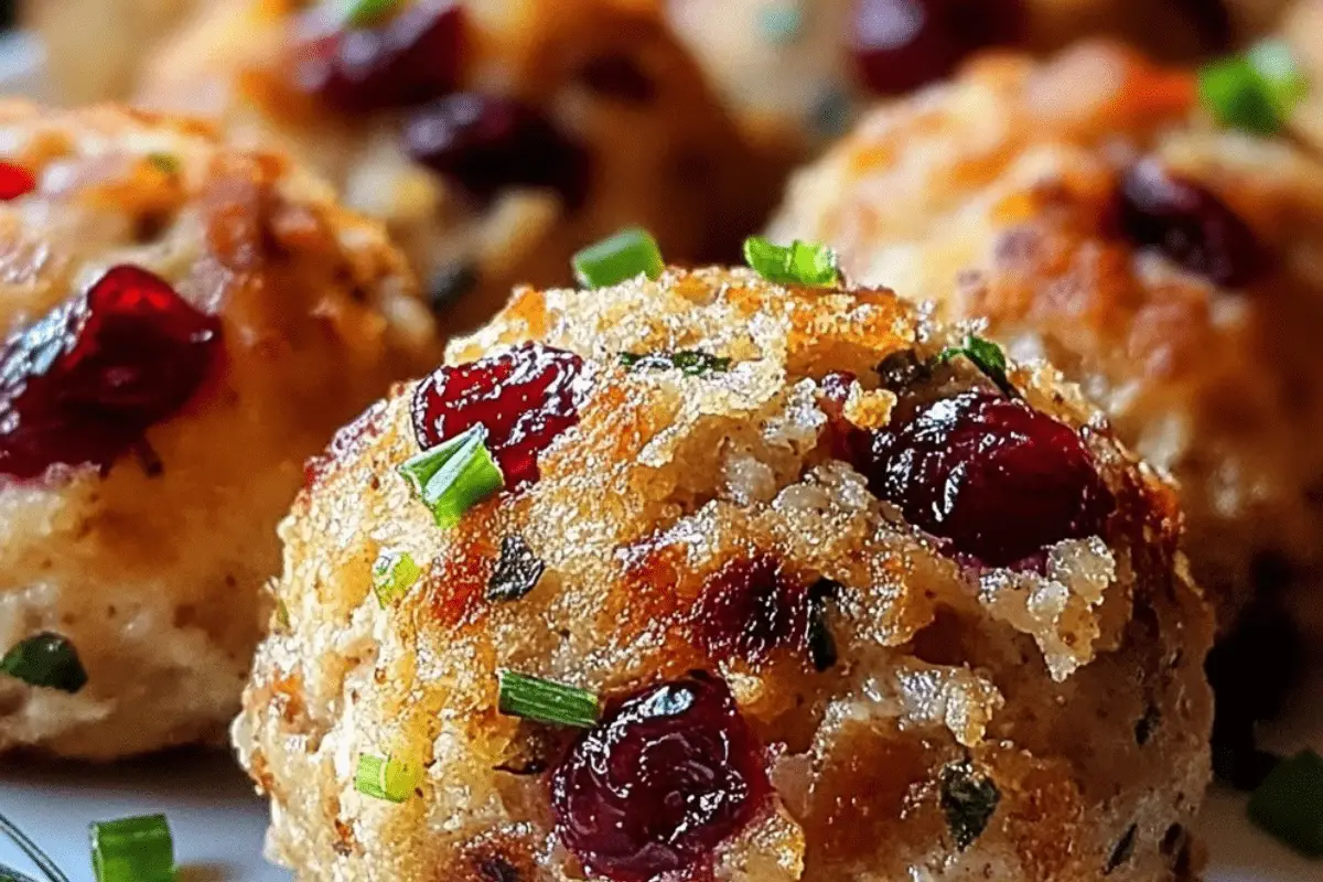Easy Cranberry & Turkey Stuffing Balls Recipe – Perfect Dish
