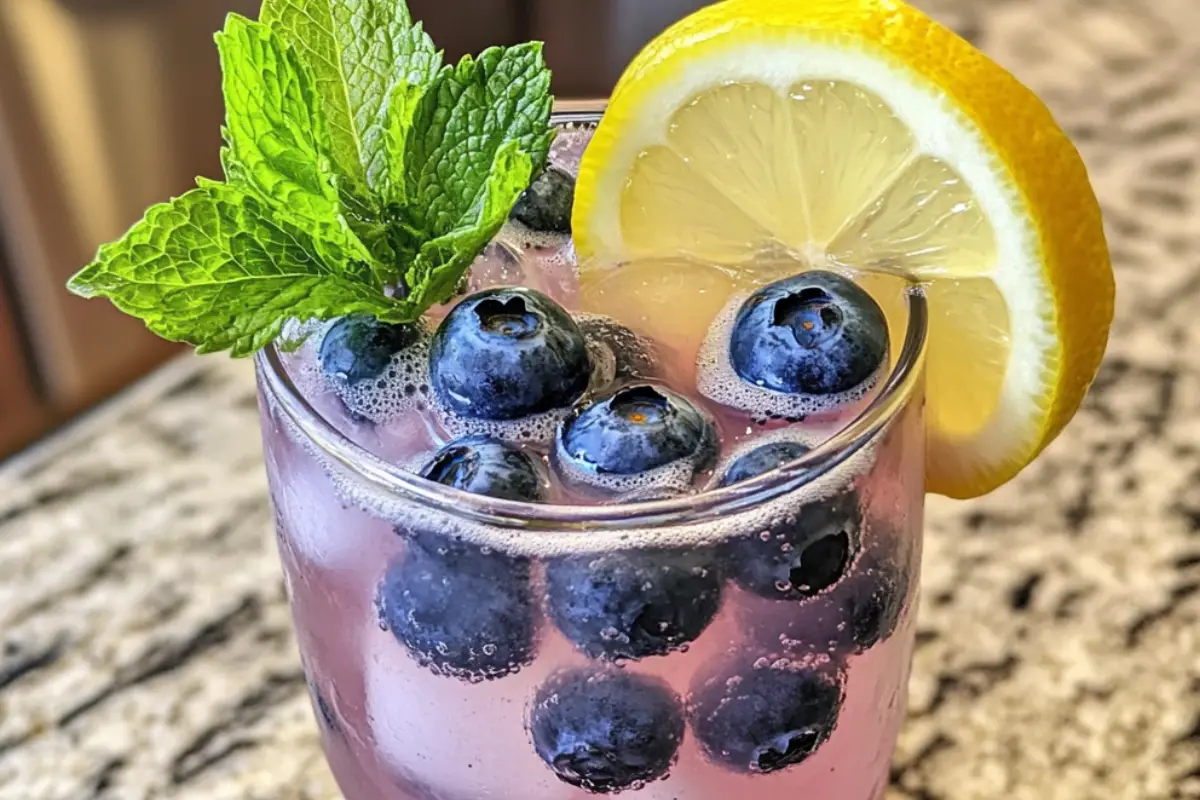 Sparkling Blueberry Lemonade - Refreshing & Fizzy Summer Drink