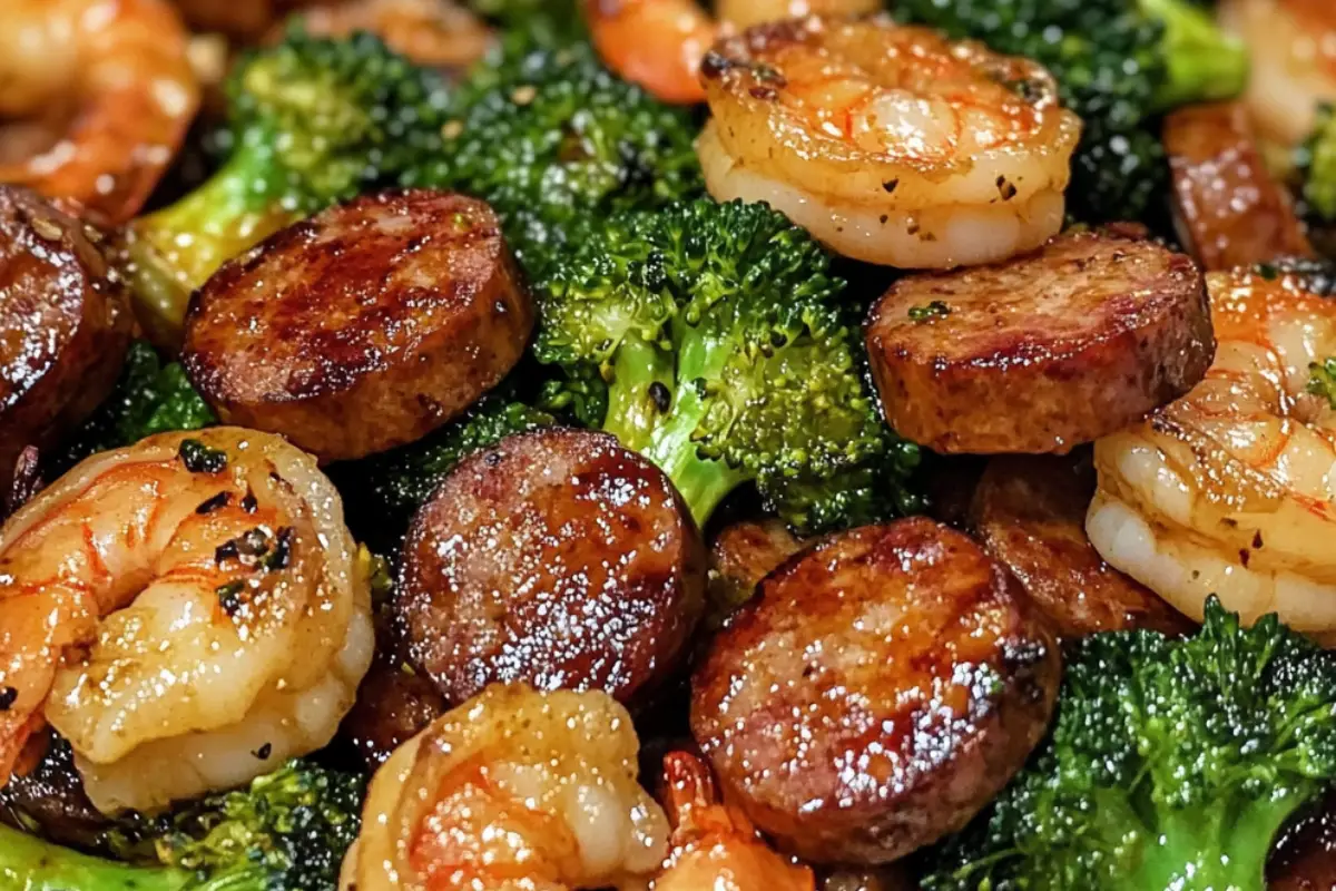 Honey Garlic Shrimp, Sausage & Broccoli Recipe - Sweet, Savory, and Easy