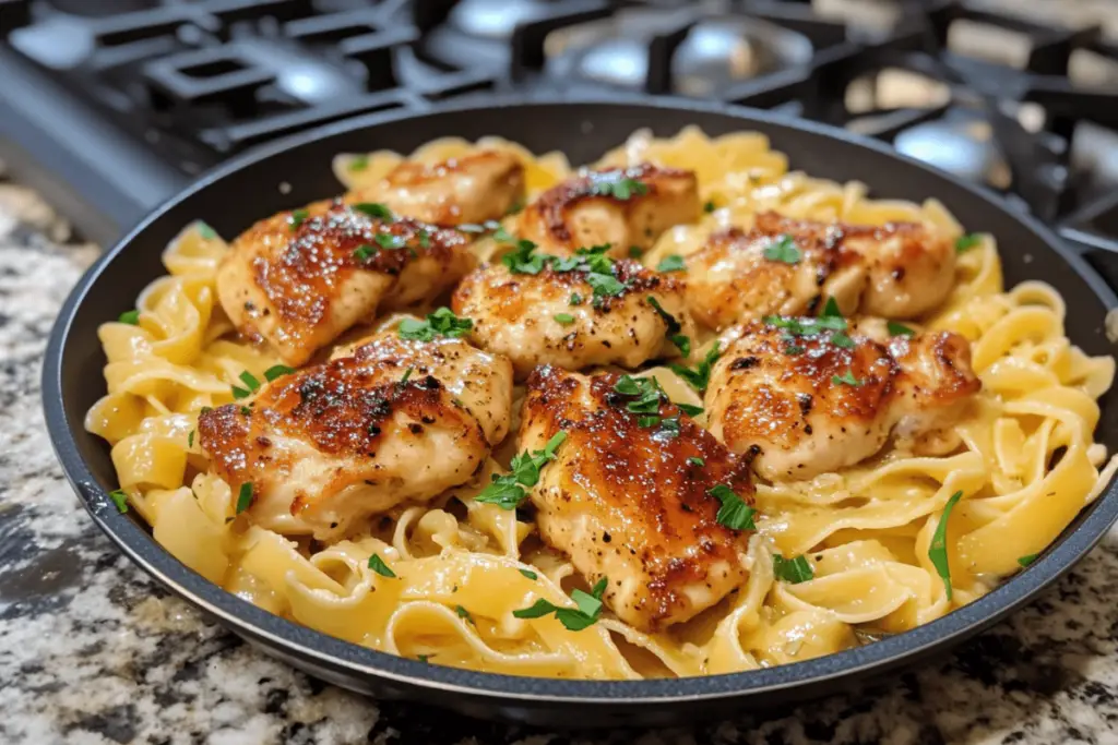 Garlic Butter Chicken with Buttered Noodles - cookefast.com