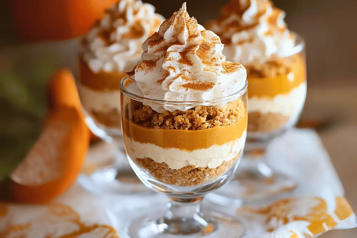 No-Bake Pumpkin Cheesecake Parfaits – Easy Fall Dessert