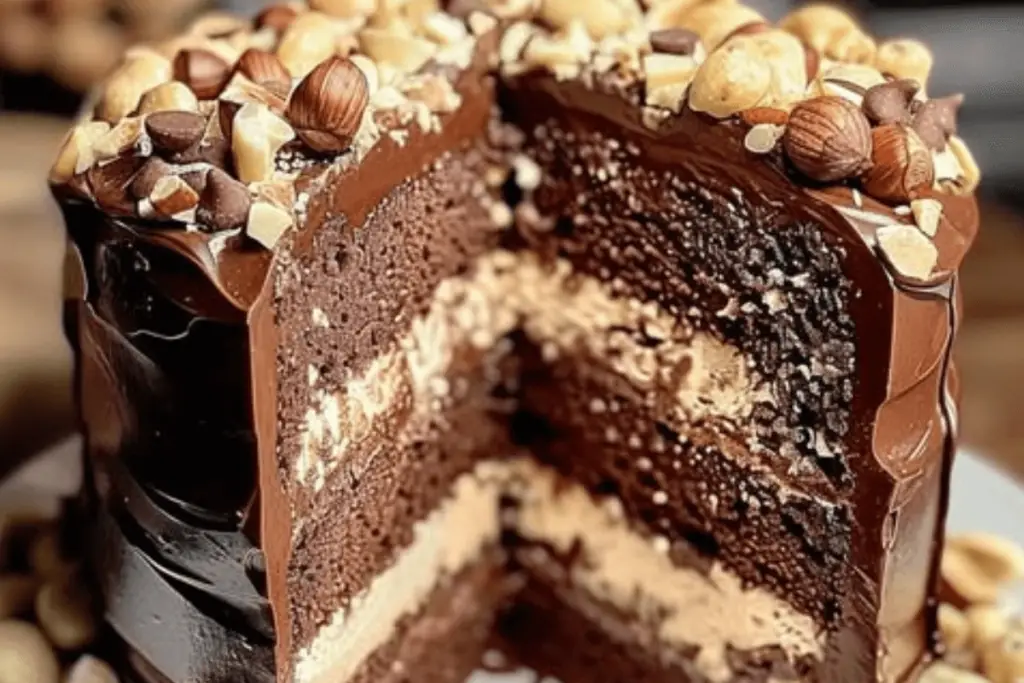 Chocolate Hazelnut Explosion Layer Cake – Decadent Chocolate Hazelnut ...