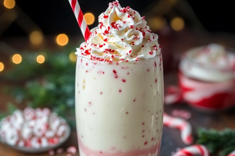 Candy Cane Blizzard Shake Recipe - A Festive Peppermint Holiday Treat