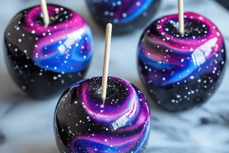Galaxy Candy Apples Recipe - cookefast.com Stunning Space-Themed Treat