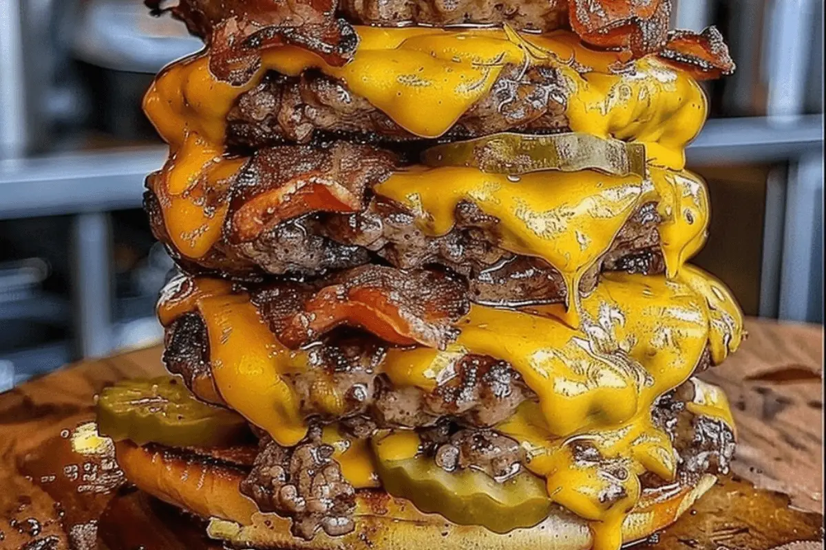 Classic Cheeseburger Stack Recipe The Ultimate Cheesy Burger Delight ...