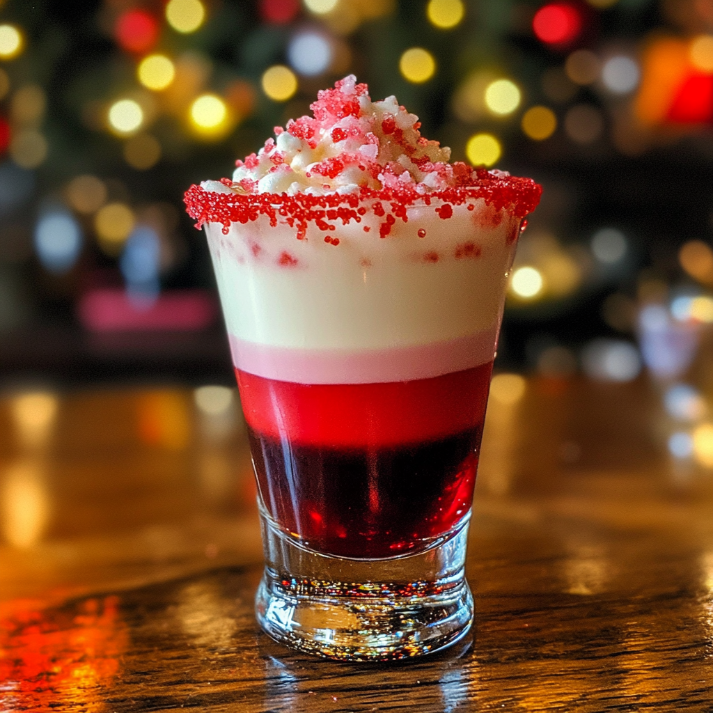 Kissing Santa Claus Shot Recipe - Festive Holiday Cocktail Shot