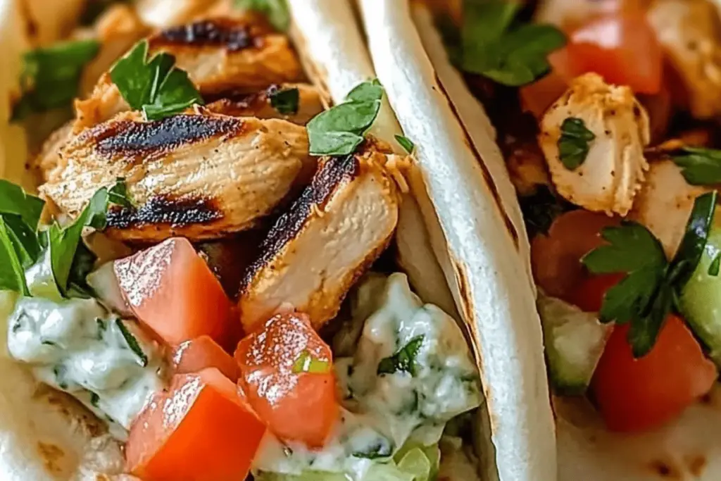 Greek Chicken Gyros Recipe with Refreshing Cucumber Tzatziki