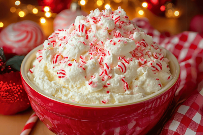 Marshmallow Candy Cane Fluff – Festive Holiday Dessert Recipe
