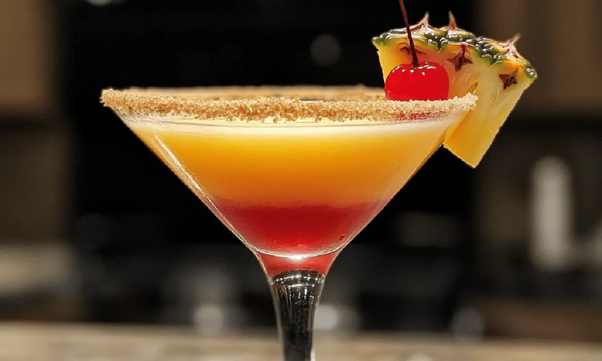 Pineapple Upside-Down Cake Martini
