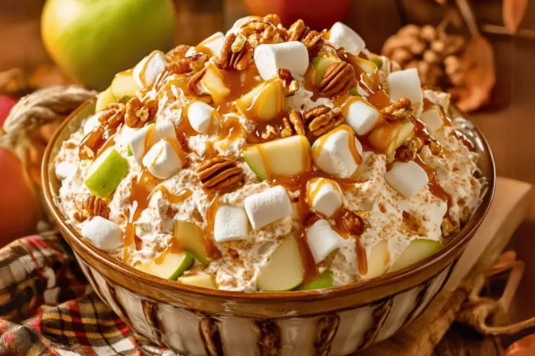 Caramel Apple Fluff – No-Bake Dessert Salad