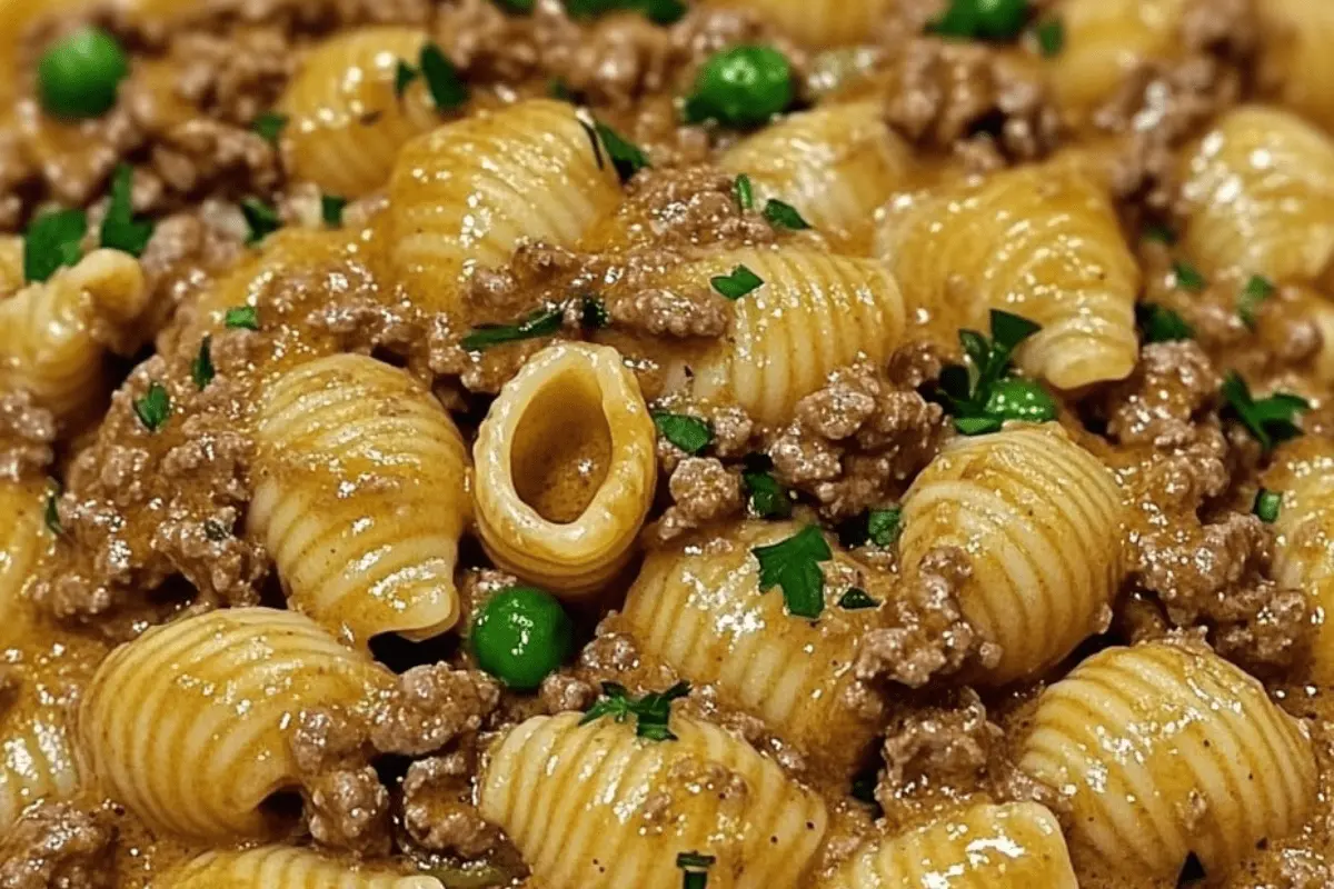 Easy One-Pot Creamy Beef and Shells Recipe